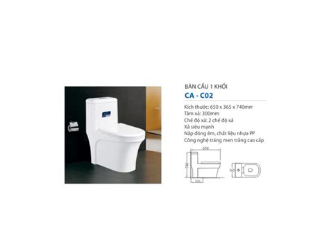 Bồn Cầu 1 Khối Cary Royal Ca C06 Vật Liệu Xây Dựng Bảo Nguyên