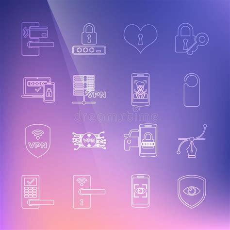 Set Line Shield And Eye Bezier Curve Please Do Not Disturb Heart