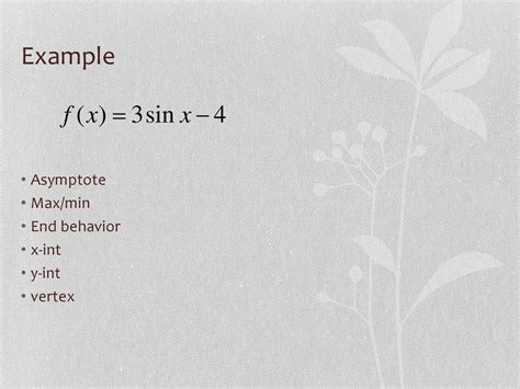 Asymptotes Maxmin End Behavior X And Y Intercepts Vertex Ppt