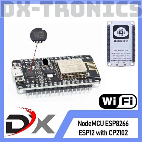 Jual New Nodemcu Lua Wifi Esp8266 Iot With Cp2102 Amica Version