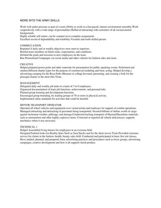 SKILLS FROM THE ARMY PDF