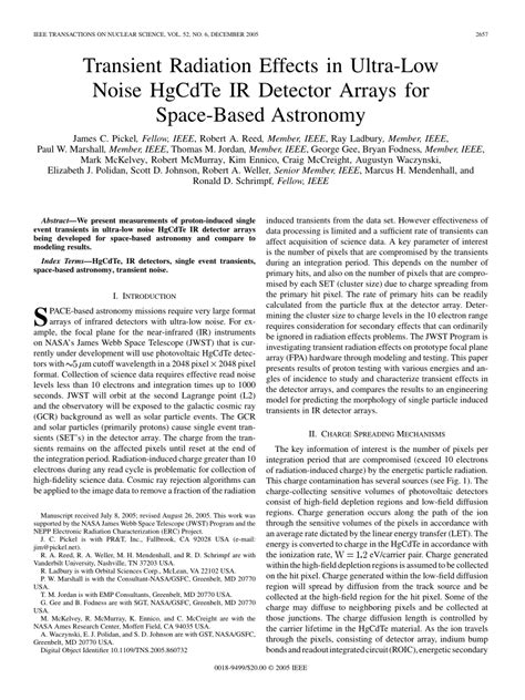 Pdf Transient Radiation Effects In Ultra Low Noise Hgcdte Ir Detector
