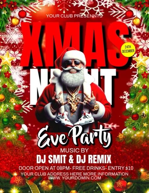 Xmas Night Eveparty Template Postermywall