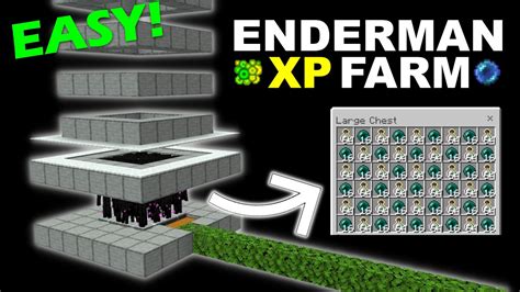 Easy Enderman Xp Farm Tutorial Minecraft 121 Bedrock Youtube