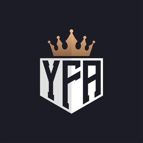 Premium Vector Luxury Yfa Logo With Crown Elegant Initials Yfa Letter Logo For Exclusive