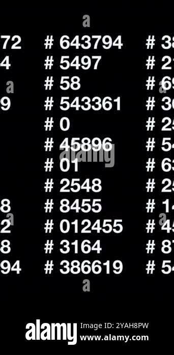 Numbered Grid Format Stock Videos And Footage Hd And 4k Video Clips Alamy