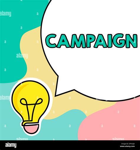 Writing Displaying Text Campaign Internet Concept Organized Course Of Action To Promote And