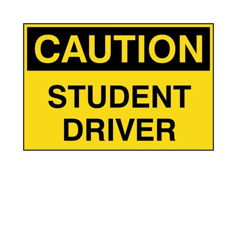 Caution Student Driver Sticker Epic Signs
