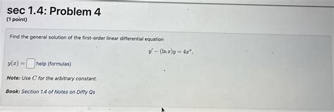 solved sec 1 4 problem 4 1 ﻿point find the general solution