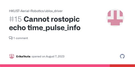 cannot rostopic echo time pulse info · issue 15 · hkust aerial