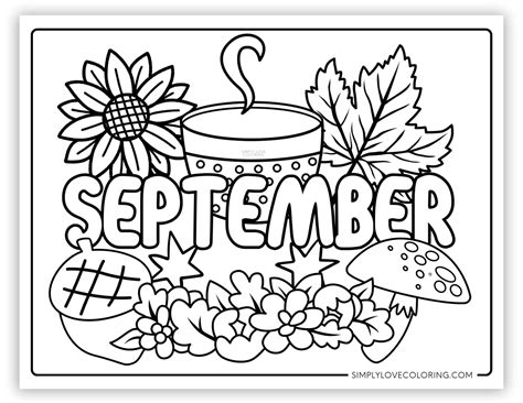 September Coloring Pages Free Pdf Printables Fall Color Sheets