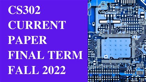 Cs302 Final Term Current Paper 2023 Fall 2022 Youtube