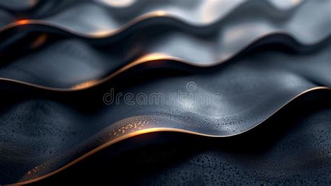 Abstract Wavy Metal Surface With Golden Highlights Stock Illustration Illustration Of Gloss
