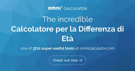 Calcolatore Per La Differenza Di Età
