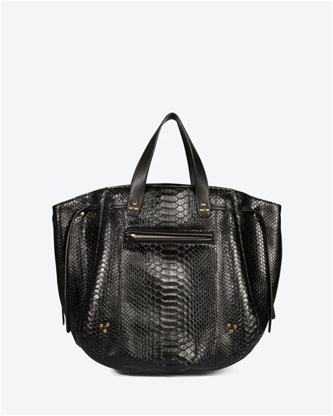 Jérôme Dreyfuss Collection Marius Python Noir