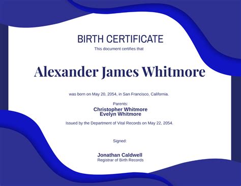 Free Philippines Birth Certificate Template To Edit Online