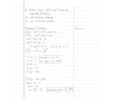 Solved Part Identify And Correct Errors Directions For Chegg