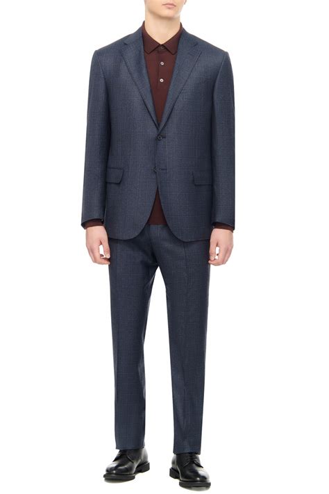 Corneliani мужской костюм из шерсти и кашемира синий цвет, размер 56 ...