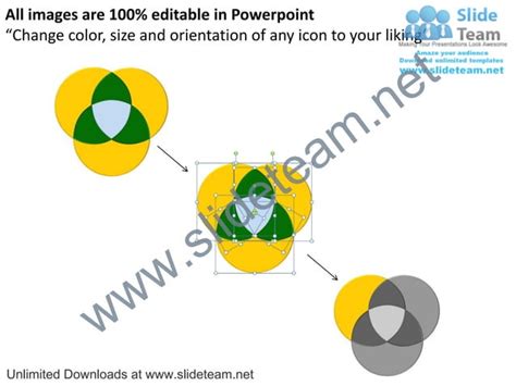 Three Circle Venn Diagram Powerpoint Diagrame Templates PDF
