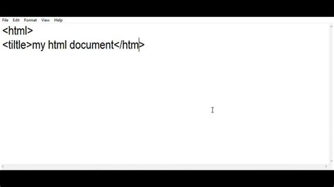 How To Create Html Document Part 1 Youtube