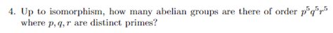 solved up to isomorphism how many abelian groups are there