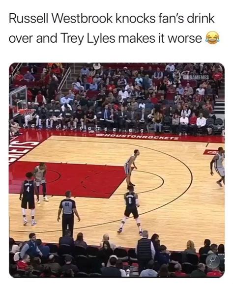 Nba Memes Rockets Fan Gets Drink Knocked On Her Two Times