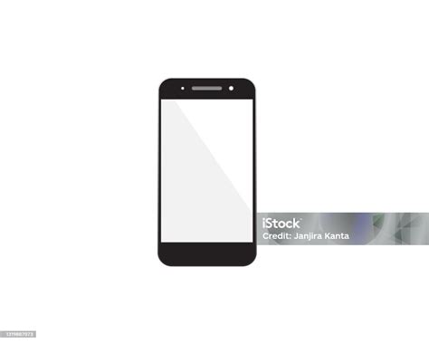 세련된 터치 스크린 스마트 폰 태블릿 휴대 전화는 밝은 배경빈 화면에 격리 당신을 위해 광고 및 디자인에 사용 검은색에 대한 스톡 벡터 아트 및 기타 이미지 Istock
