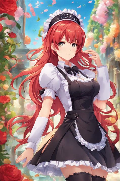 Woman With Red Hair Wearing Sexy Maid Costume By Qxvw198 On Deviantart