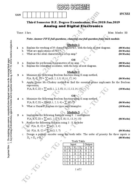 Dsa Model Question Paper Pdf Electronics Electronic Engineering