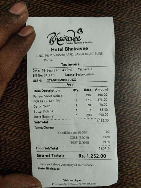 Menu At Bhairavee Pure Veg Restaurant Pune