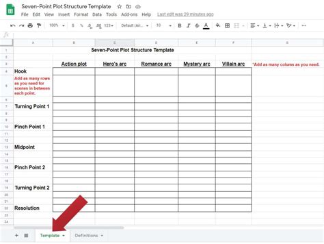 Seven Point Plot Structure Template