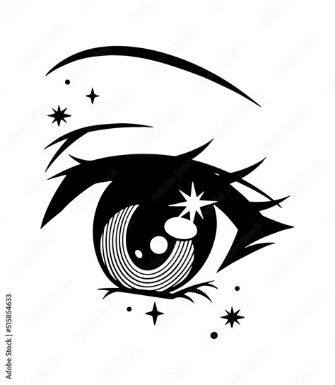 Cute Anime Girl Eye Stock Vector Adobe Stock
