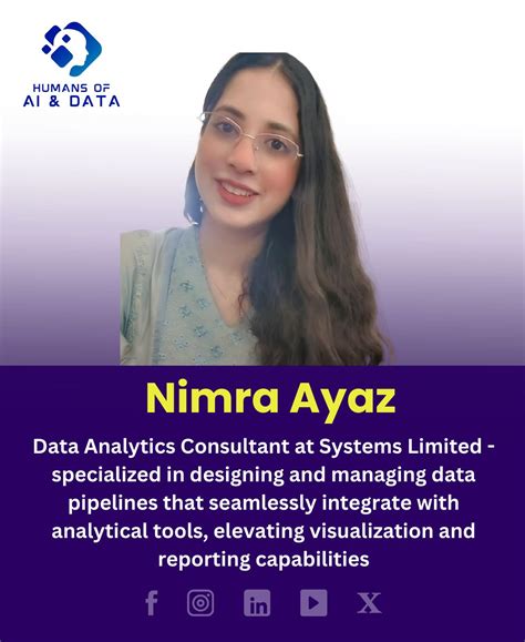 humans of ai and data on linkedin nimra ayaz data analytics consultant