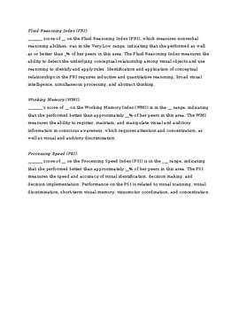 Template For WISC Female Pronouns By Doctor Liz TPT