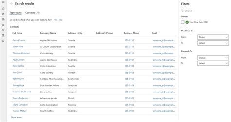 New Dynamics 365 Search Functionality Intelligent Search Experience