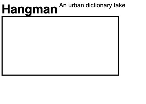How To Build A Hangman Game