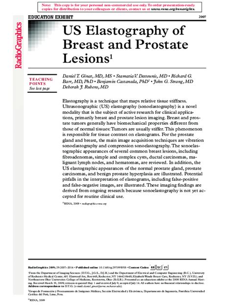 Pdf Us Elastography Of Breast And Prostate