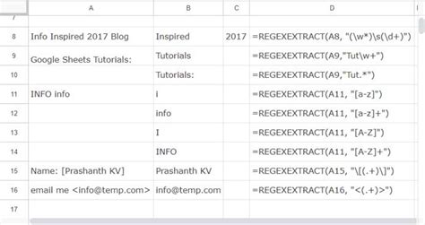 How To Use REGEXEXTRACT Function In Google Sheets