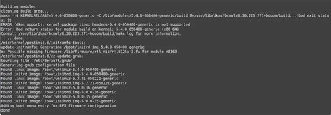 Upgrade Kernel Error Dkms Bad Return Status Bad Exit Status Ask Ubuntu