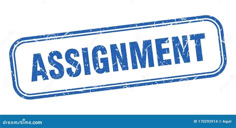 Assignment Stamp Assignment Square Grunge Sign Stock Vector