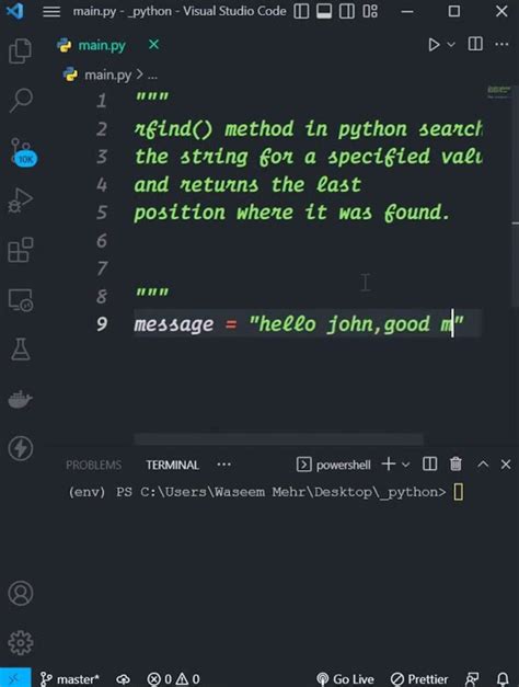 Rfind Method In Python Shorts Short Youtube