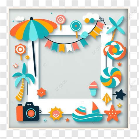 여름 사진 프레임 배너 디자인 여름 국경 여름 액자 Png 일러스트 및 이미지 에 대한 무료 다운로드 Pngtree