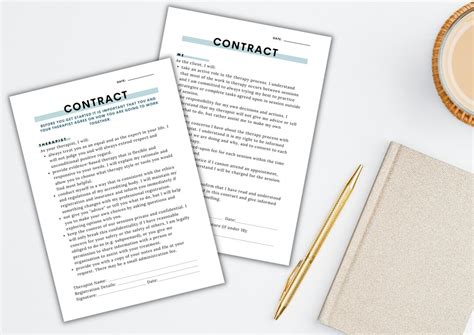 Therapy Contract Digital Download Etsy