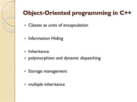 Ppt Object Oriented Programming In C Powerpoint Presentation Free Download Id1798547