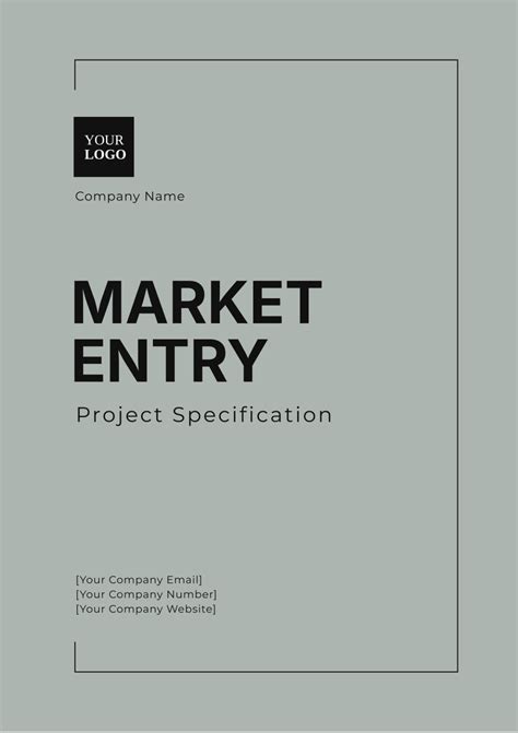 Free Project Specification Document Template To Edit Online