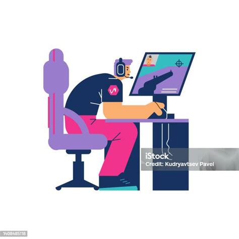 토너먼트에 참가하는 E스포츠 팀의 게이머 벡터 일러스트 레이 션이 고립되었습니다 E스포츠에 대한 스톡 벡터 아트 및 기타 이미지 E스포츠 게이머 경기 스포츠 Istock