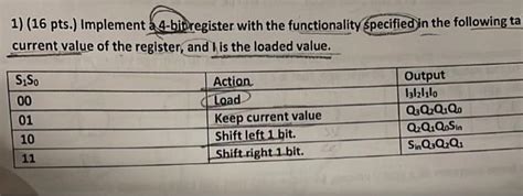 Pts Implement A Bit Register With The Chegg Com