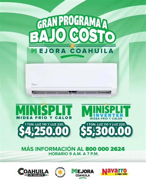 Minisplits A Bajo Costo Con Programa De Gobierno En Coahuila Dónde