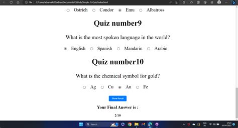 Github Jatharva22simple Js Quiz Simple Quiz App Using Htmlcss