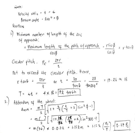 Solved Two Gear Wheels Having Involute Teeth Are In Mesh Have A